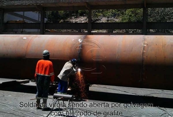 Recuperação Por Soldagem De Virola De Forno Ϙ INSPESOLDA